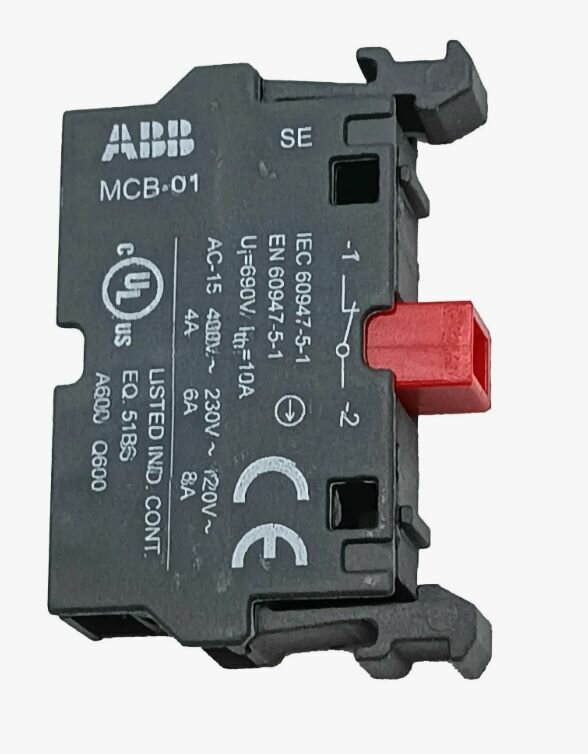 Блок контактов ABB MCB-01 фронт. монтаж 1Н3 арт. 1SFA611610R1010