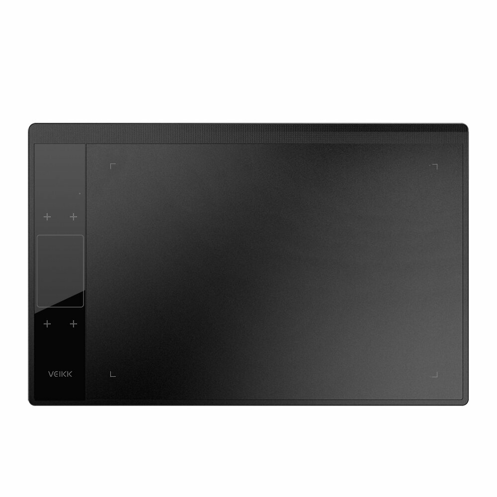 VEIKK A30 Планшет для рисования 10*6 дюймов с пассивной ручкой 8192 уровней чувствительности, 4 сенсорных кнопки, поддержка левосторонней/правосторонней руки, Type-C, черный цвет, совместимость с Windows и Mac OS