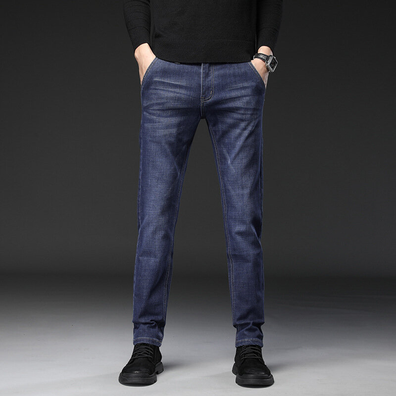 Мужские джинсы Чистый цвет / прямые B1, LI Mall талии_36