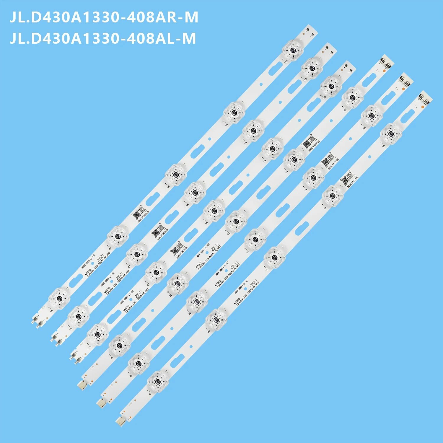 Светодиодная лента подсветки для Samsung UE43AU7105K UE43AU7190U CY-BA043HGHR4V UE43TU8000U UN43TU7000F UN43TU8000F UN43TU8200F (6 шт.)