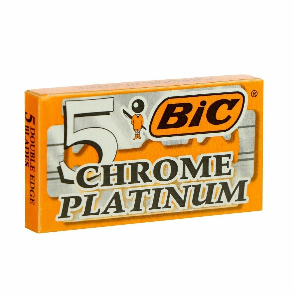 Двусторонние лезвия для бритвы Bic Chrome Platinum 5 шт