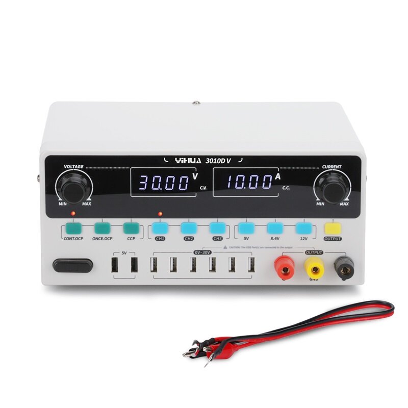 Источник питания постоянного тока YIHUA 3010D-V 30В, 10А, fast USB