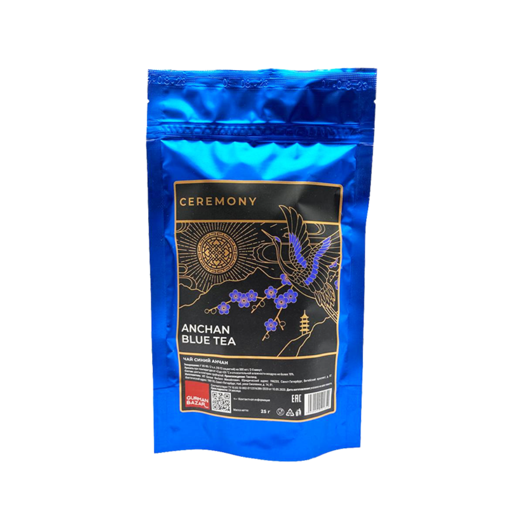 Тайский синий чай Ceremony Анчан с цветами клитории тройчатой 25 г, Россия