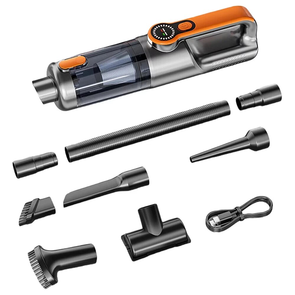 Пылесос SUITU Plus ST-126, беспроводной, для дома и автомобиля, оранжевый