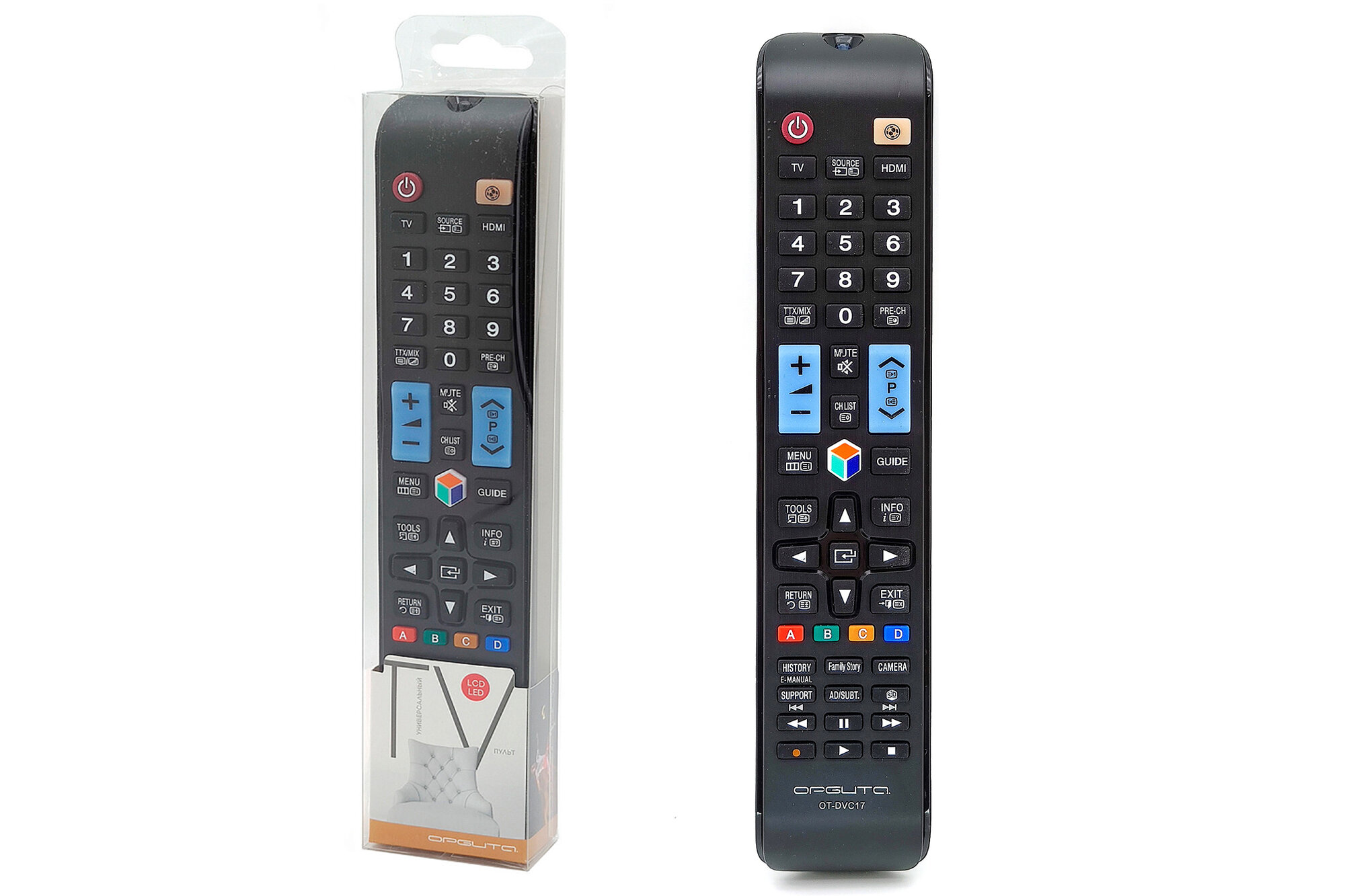 Пульт универсальный Орбита OT-DVC17 для телевизоров Samsung LCD+LED