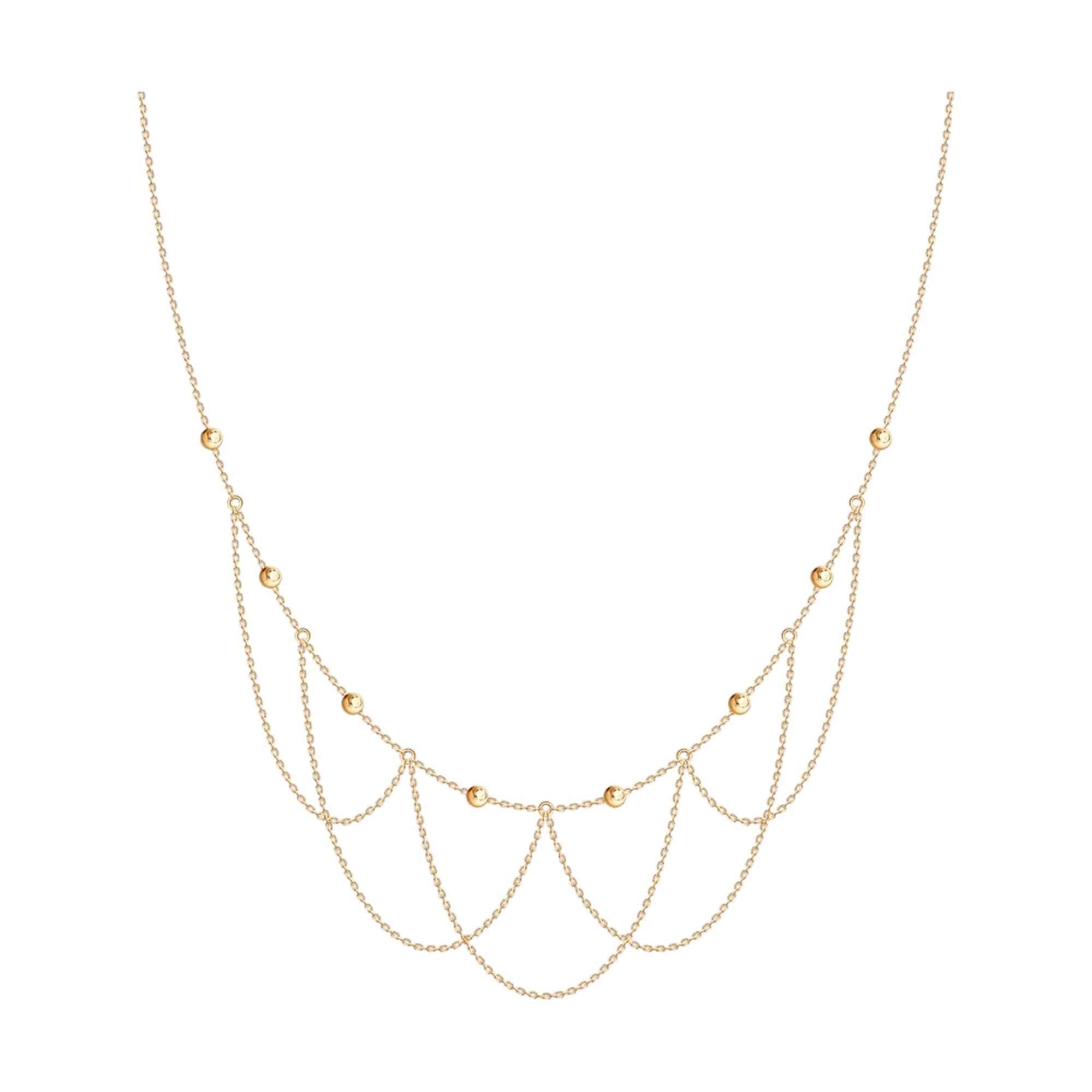 Колье, красное золото, 585 проба