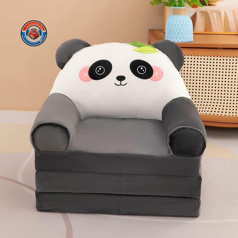 Детское раскладное кресло-диван 2 в 1, кресло-кровать для малышей с хрустальным бархатом и упругой полипропиленовой губкой, компактное складное кресло 50x40x50 см для чтения, игр и дневного сна