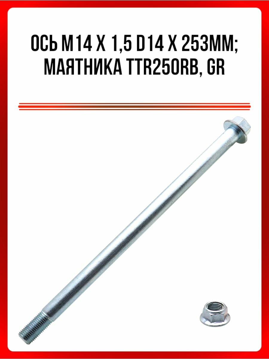 Ось 14х250х1,5 маятника с гайкой TTR250Rb, GR