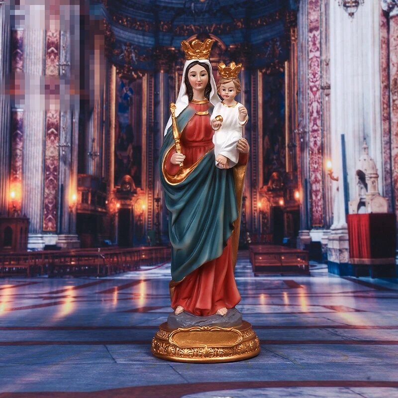 Религиозная статуэтка Мадонна с Иисусом из смолы