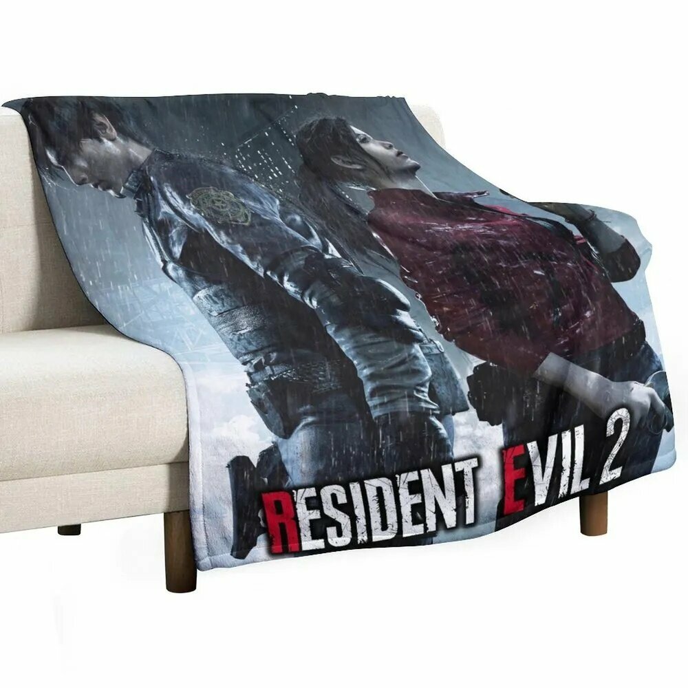 Плед плюшевый Видеоигра Resident Evil 2 одеяло , Фланель, 200 см х 150 см