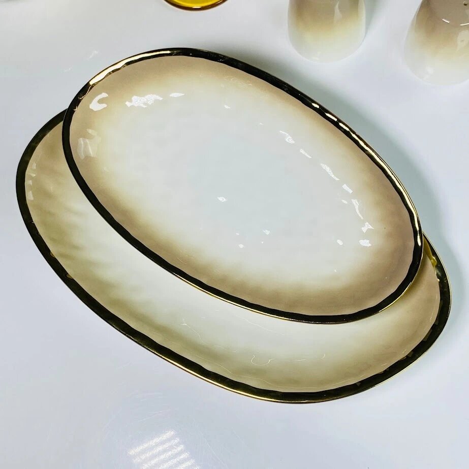 Набор из 2 овальных блюд 25,5/30,5см TORONTO CREAM Фарфор 122-127 118-122-127