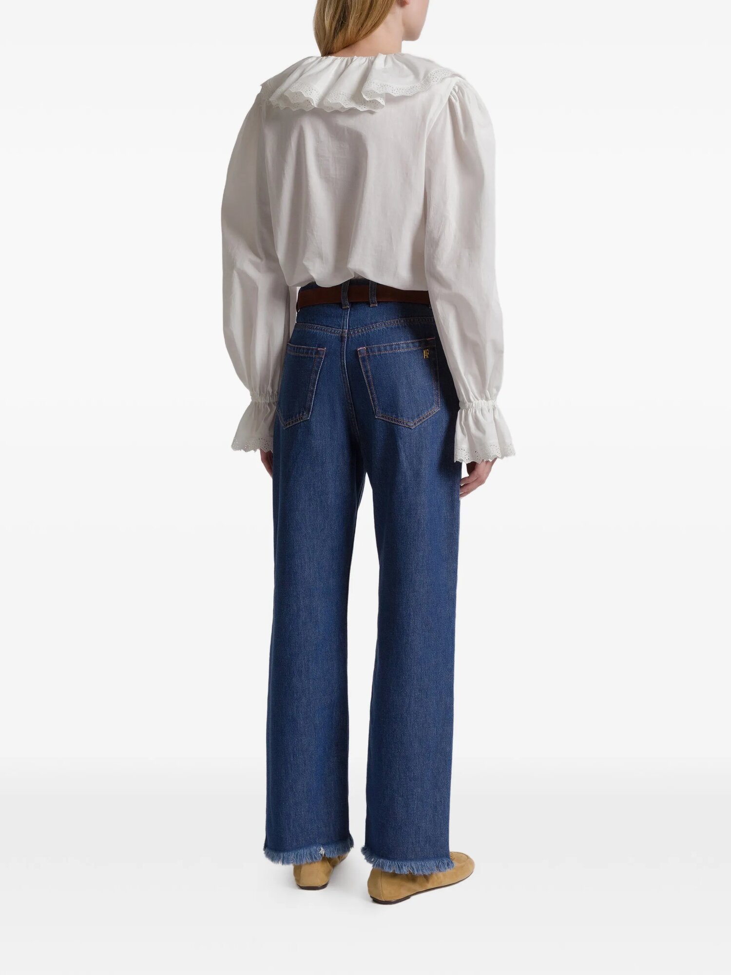 Блуза Alberta Ferretti, размер 44, white — фото 1
