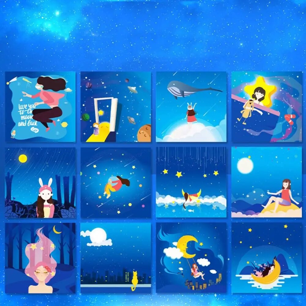 Бумага для оригами Сакура 50 шт. Синий, girl