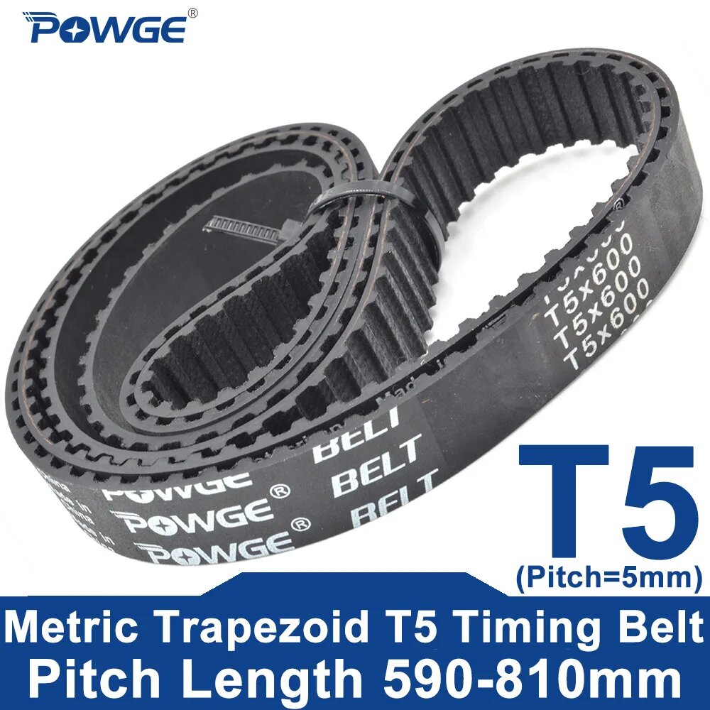 POWGE T5 синхронный ремень ГРМ Lp=590-810 мм 25mm, T5-755-(151 Teeth)