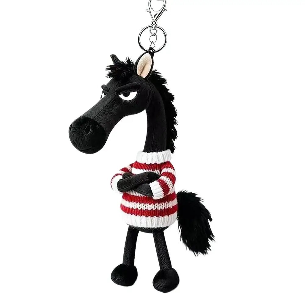 Черный плюшевый брелок Lucky Black Horse, цвет G