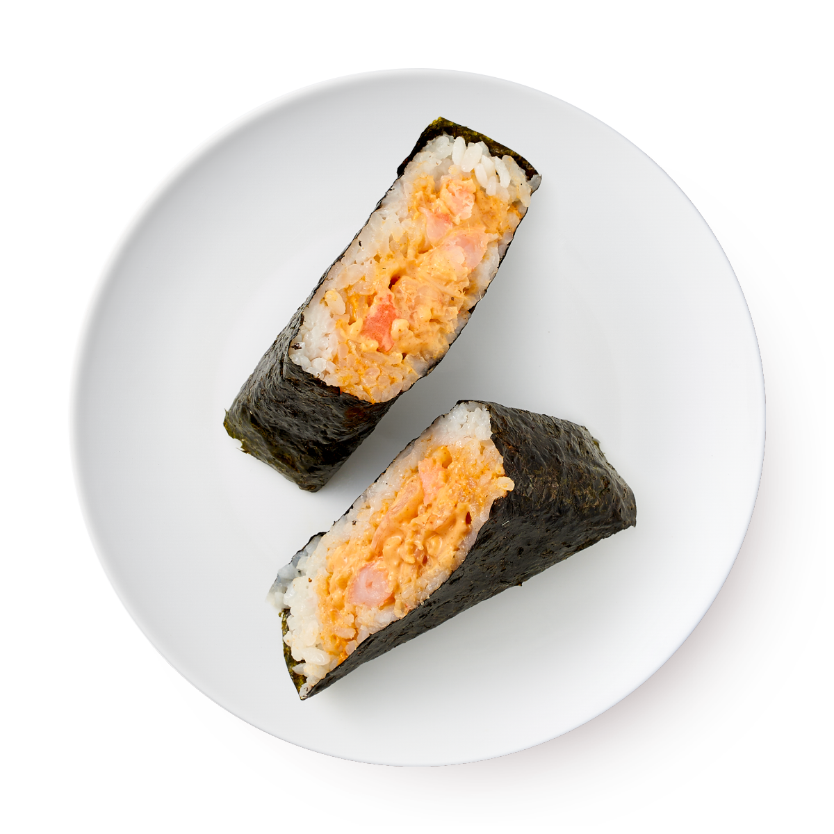 Онигири «Том ям», с отварной креветкой, в остром соусе, 100 грамм