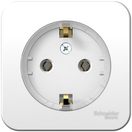Розетка Systeme Electric (schneider Electric) SCHNEIDER ELECTRIC BLANCA с заземлением, без шторок, (компакт), изол. пл, 16А, 250В, Белый, BLNRA110111