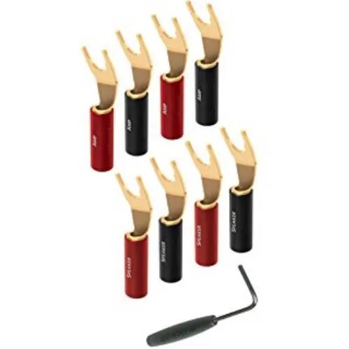 Разъемы AudioQuest SureGrip 100 - Multi-Spade (8 шт, Gold)