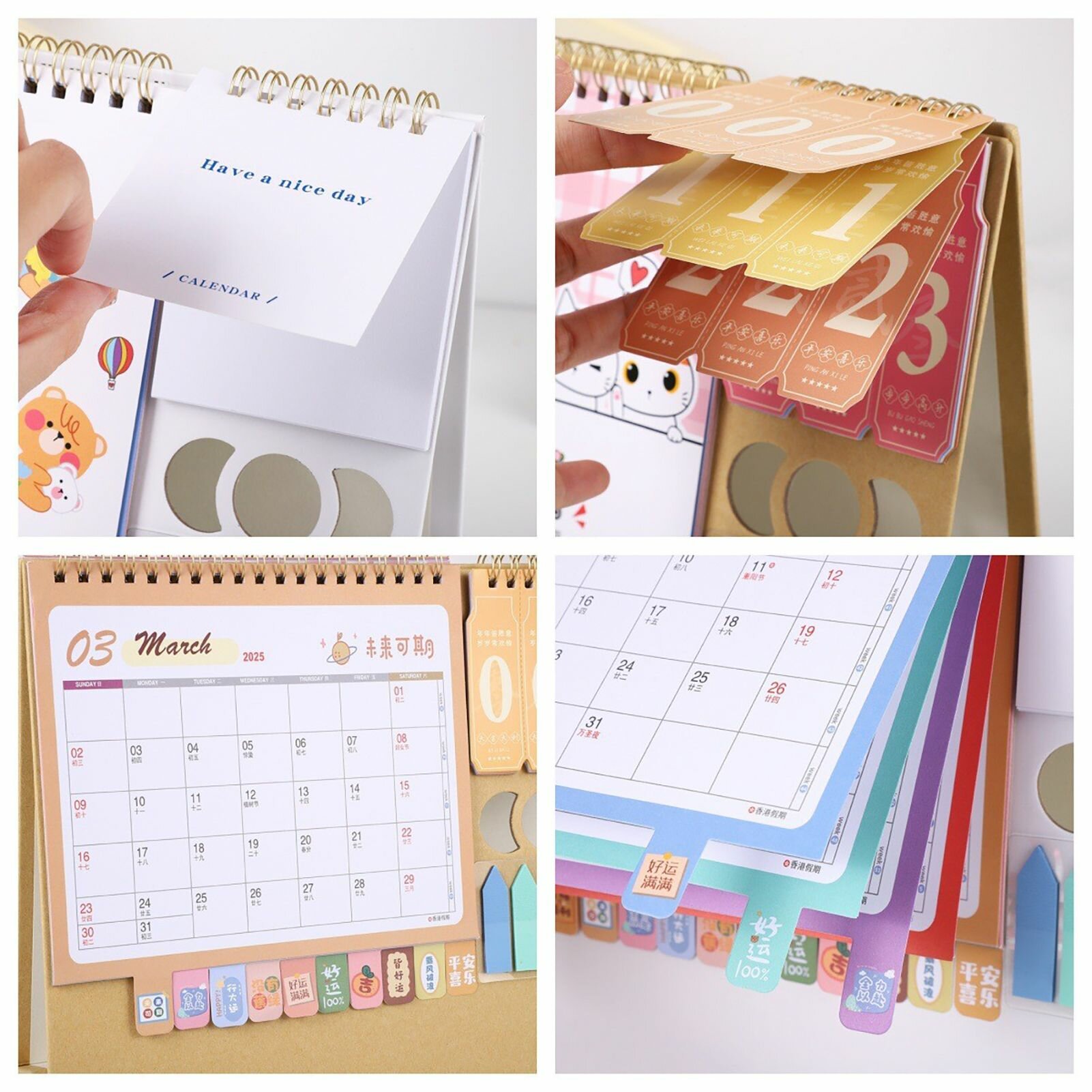 Настольный календарь на 2025 год змеи, симпатичные вкладыши, стикеры для заметок, настольный план действий