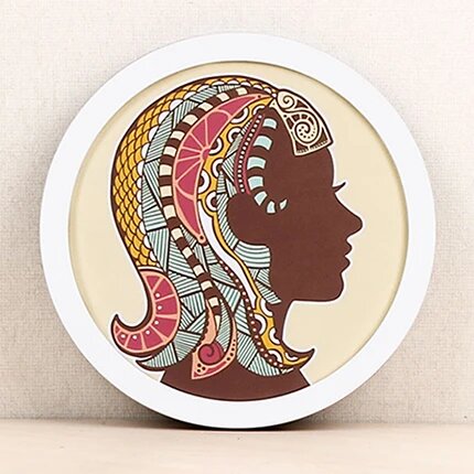 Круглые деревянные рамки VCC 7 дюймов 10 inch, white photo frame