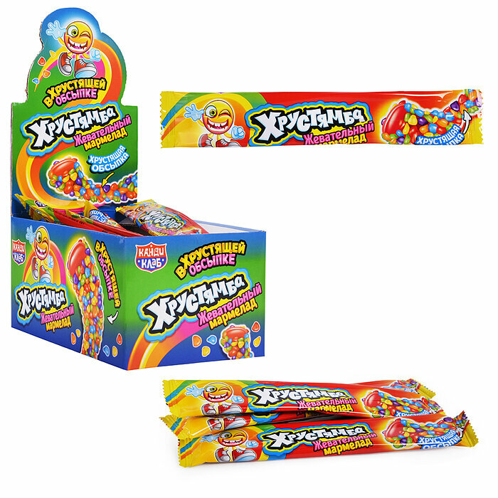 Жевательный мармелад в хрустящей обсыпке "Хрустямба" 10г*30шт