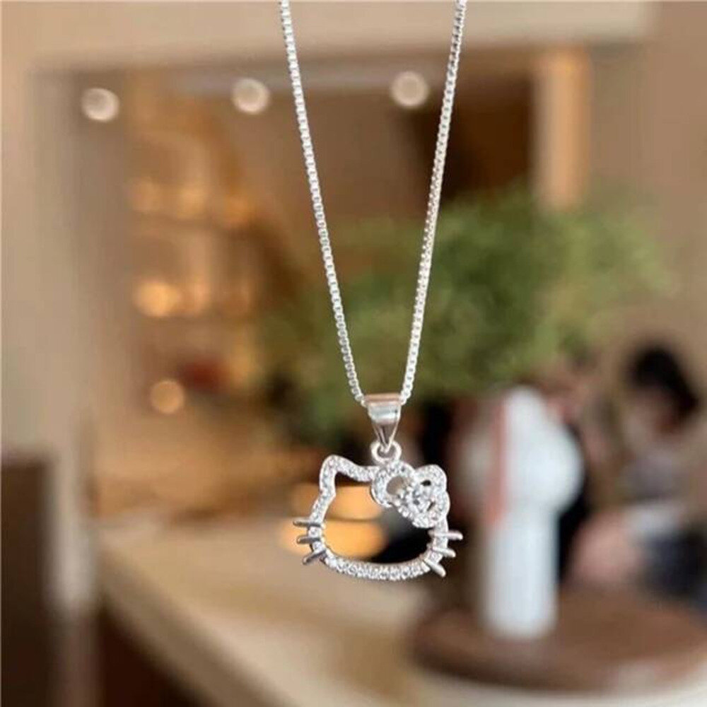Кулон Sanrio Hello Kitty в виде милого мультяшного аниме-персонажа (ожерелье/браслет/кольцо), ювелирные аксессуары, рождественский подарок для женщин и девушек.
