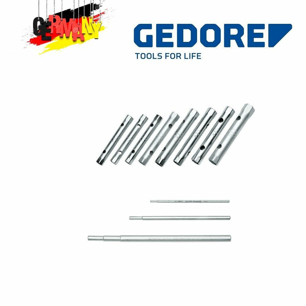 6218540 KD 26 R-8 Набор ключей торцeвых двусторонних, с воротком 6-22 мм GEDORE, 8шт