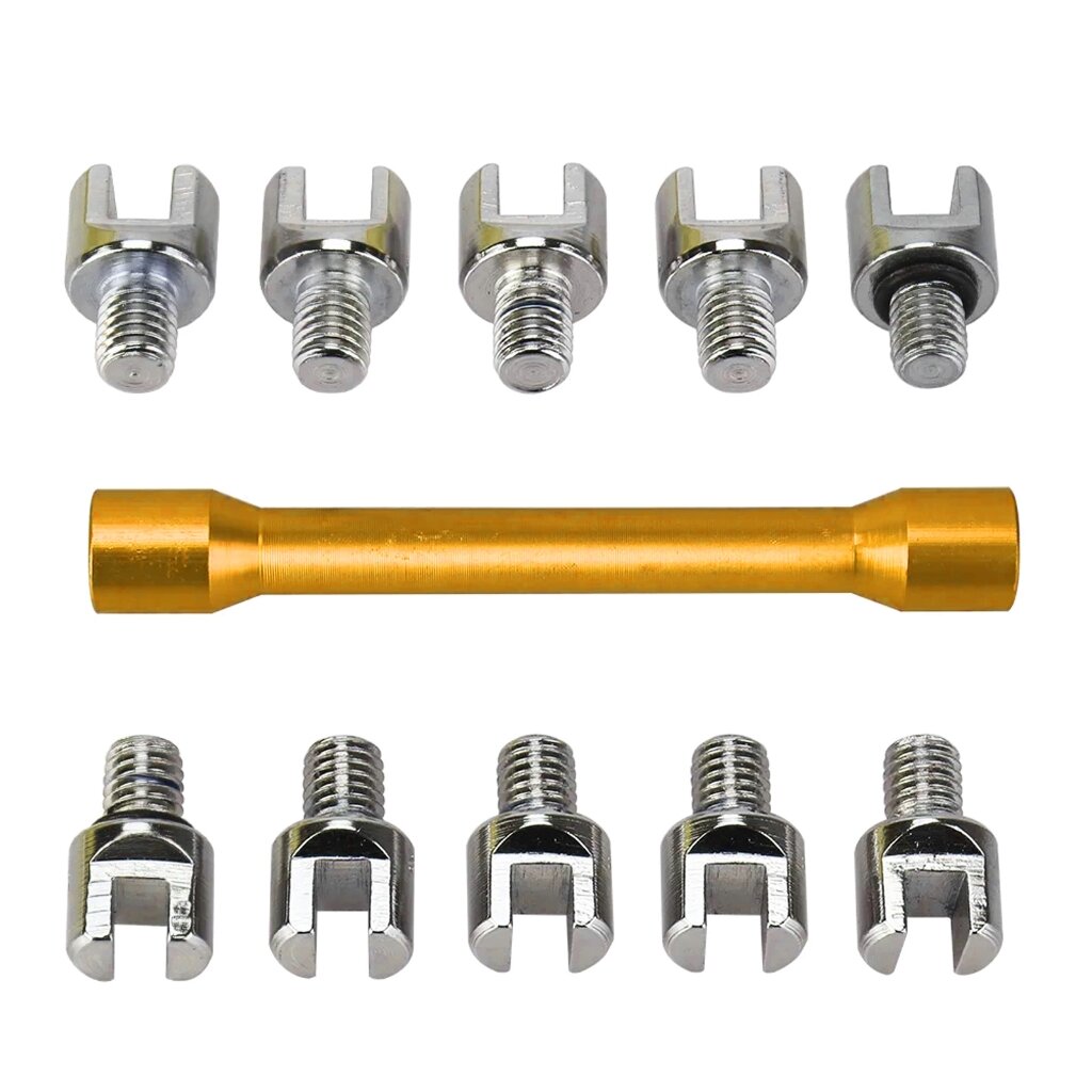 Ключ для спиц мотоцикла, 10 в 1, инструмент для регулировки натяжения колес внедорожников (5.0-6.8мм) с кейсом, Золото