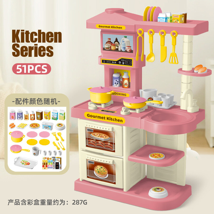 Игрушечная кухня для детей, ролевые игры, симуляция готовки, мини-обеденный стол, набор кухонной утвари для мальчиков и девочек