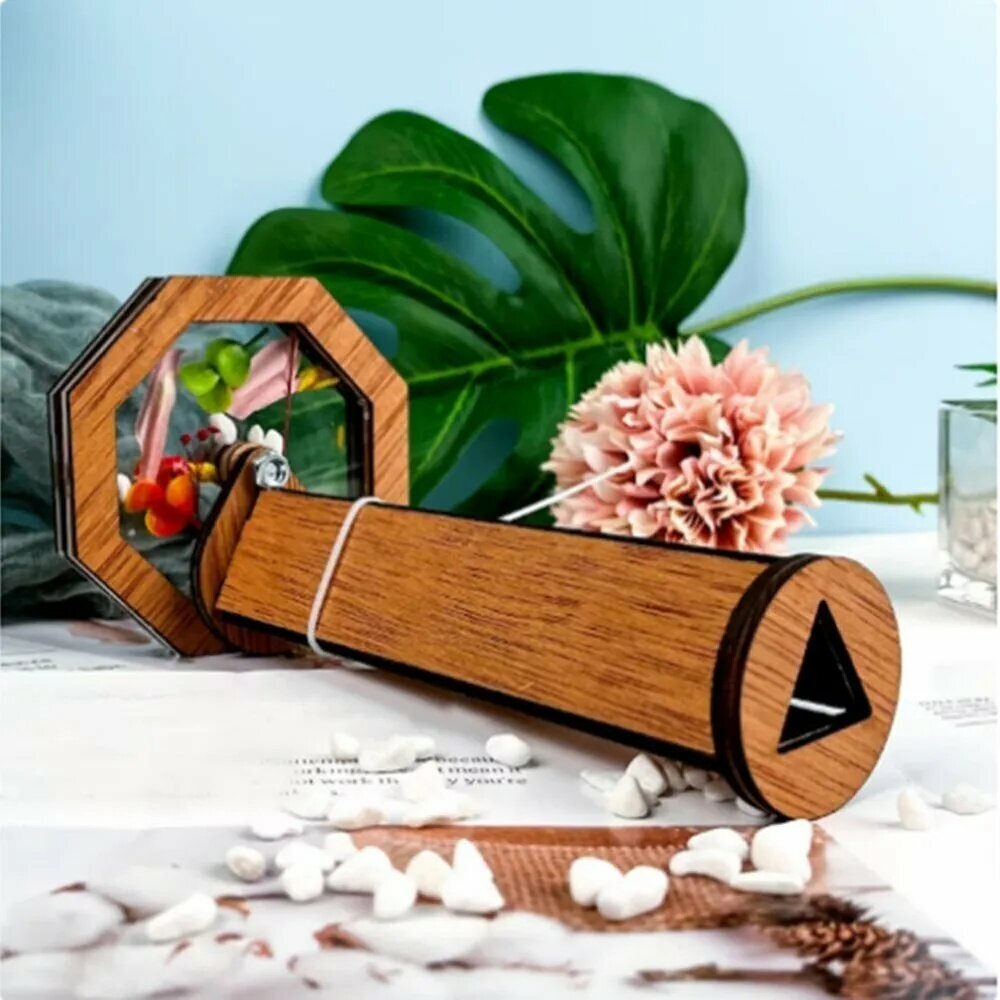 Деревянный набор для калейдоскопа, уличные детские игрушки, подарки для девочек