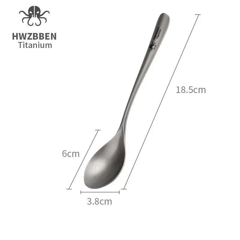 HWZBBEN Титановые столовые приборы для кемпинга Fork and Spoon
