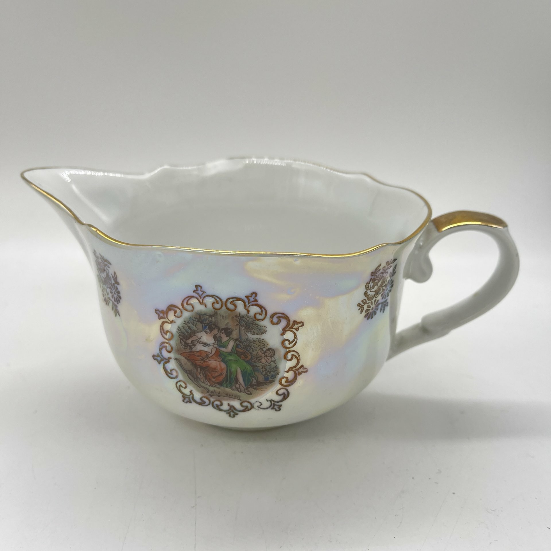 Соусник "Мадонна", фарфор, люстр, золочение, деколь, Kahla, ГДР, 1960-1980 гг.