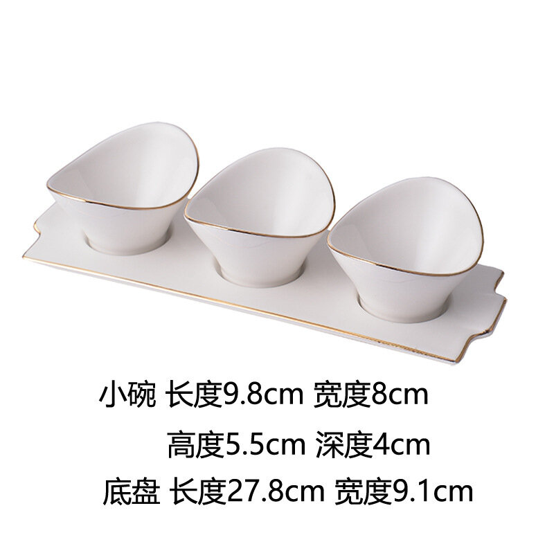 Трехсоставная смешанная тарелка, маленькая тарелка, тарелка для закусок, специальное холодное блюдо, посуда для отелей и клубов