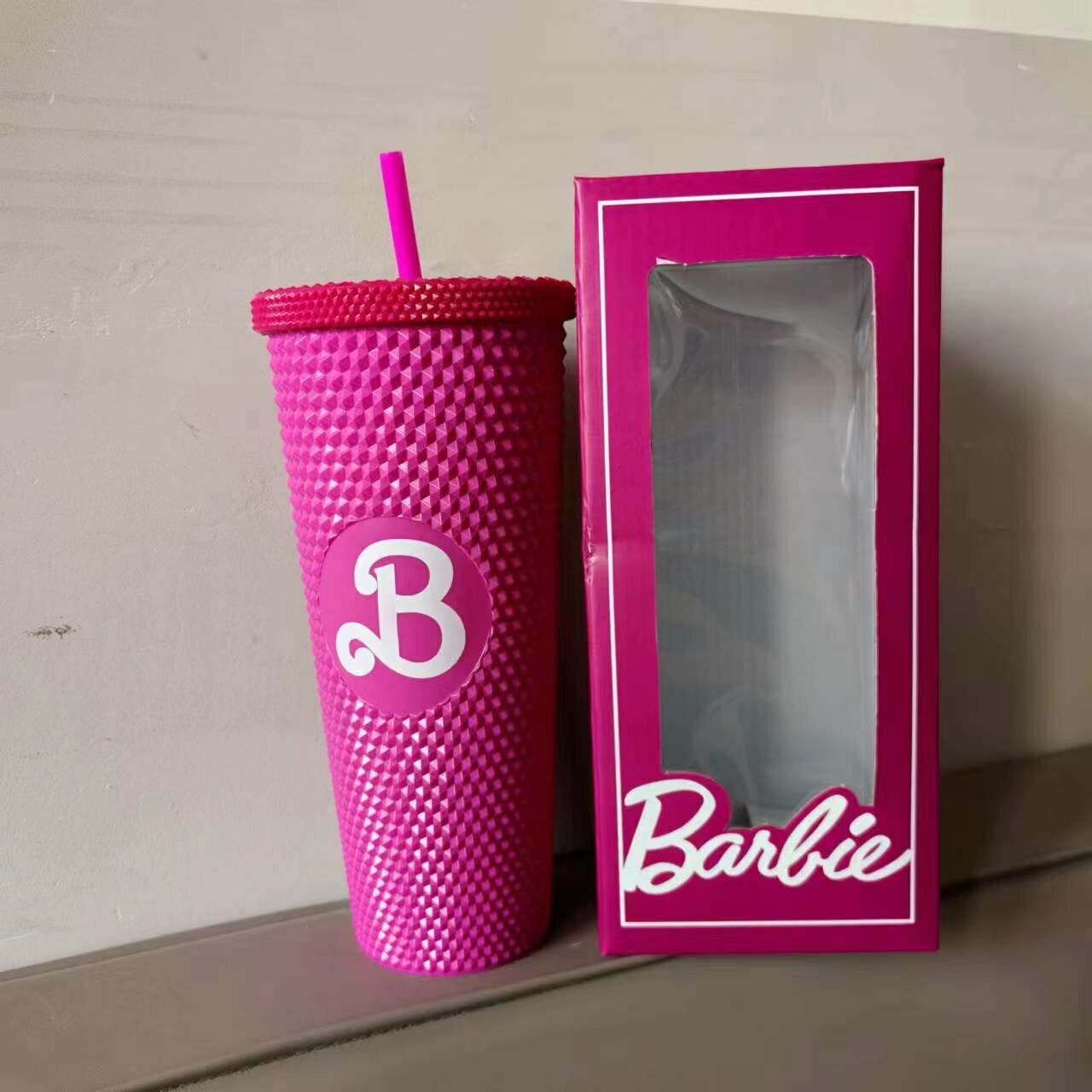 Детская Тайланд Вьетнам В наличии Цветная коробка Двухслойная портативная кружка Каменная пластиковая кружка Соломенная кружка Водяная кружка Барби Дуриан кружка