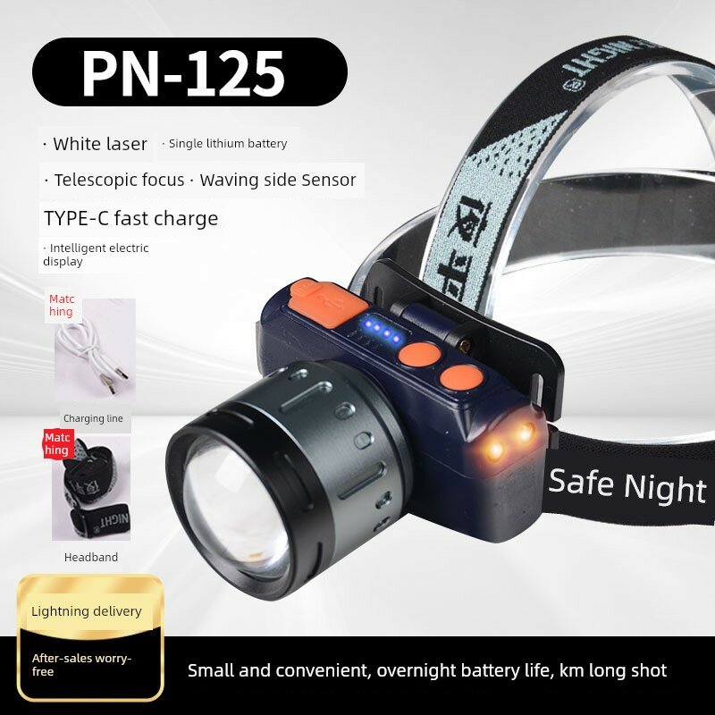 PN125 Новый 21700 однобатарейный фонарь, белый свет для активностей на открытом воздухе, 1250 люменов