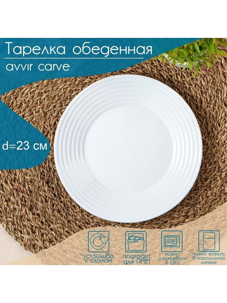 Стеклокерамическая тарелка для обеда и готовки