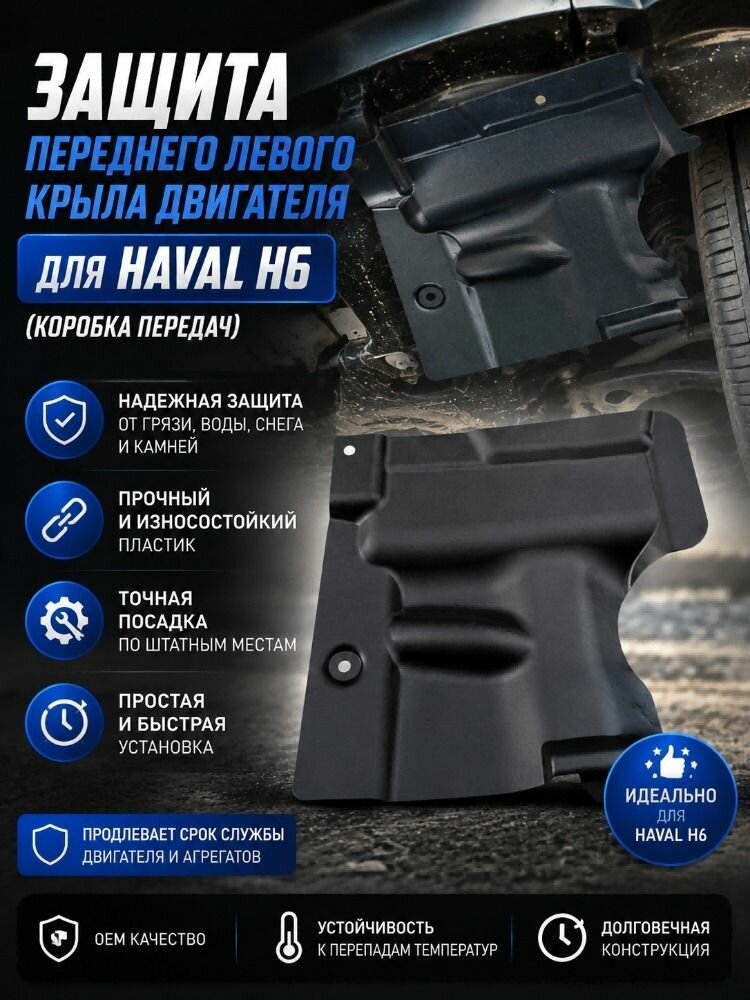 Крыло левого переднего колеса коробки передач Haval H6