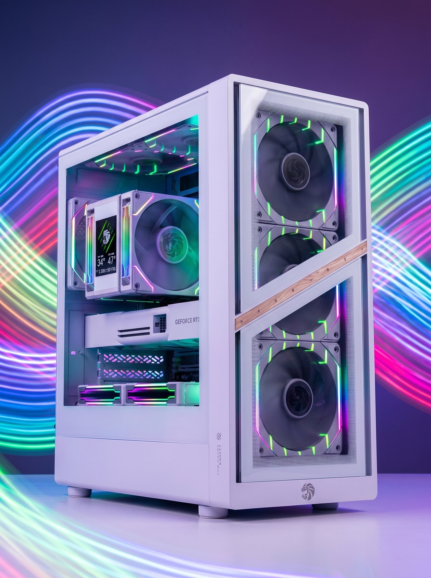 Корпус для ПК GAMEMAX AERIS 330 GW Midi-Tower, ATX, Micro-ATX, Mini-ITX, 1*USB 2.0, 1*USB 3.0, 1*Type C