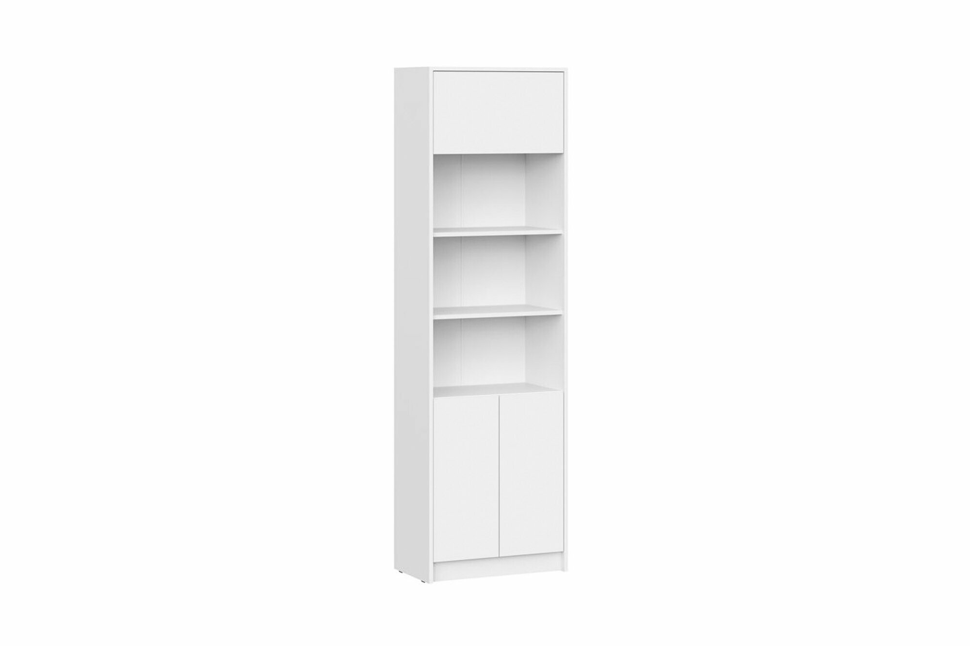 Стеллаж напольный Нонтон Айден, 60x35x200 см, 3 створки, белый