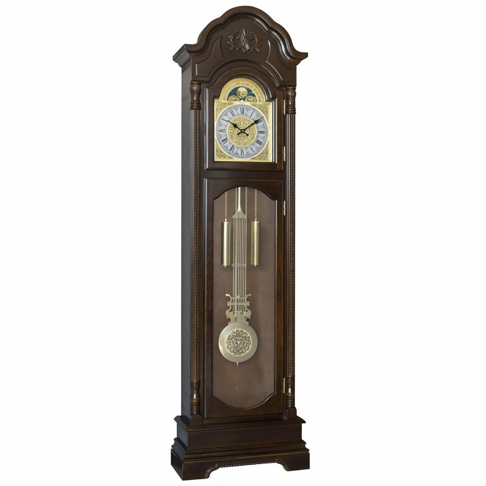 Напольные механические часы с боем 01056-90, цвет Темный орех