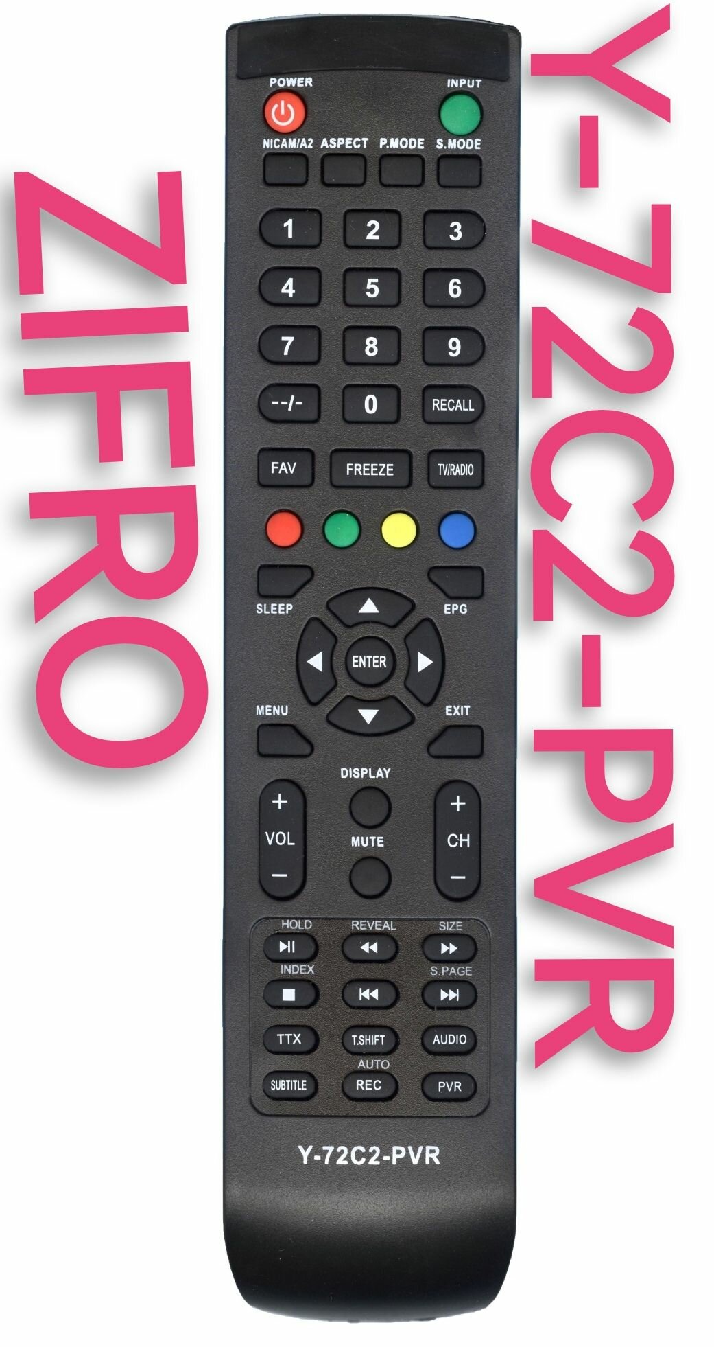 Пульт для телевизора ZIFRO Y-72C2-PVR (YC-52) , RC