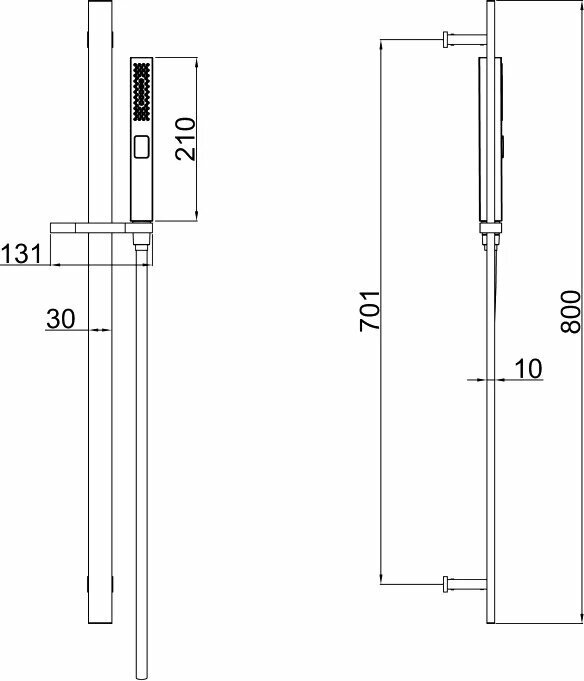 Душевой гарнитур Allen Brau Infinity 5. 21013-00 хром 5.21013-00