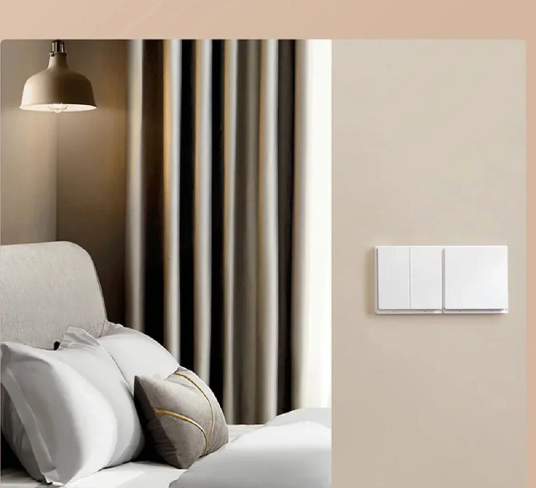 Aqara Smart Wall Switch E1, No Neutral, 1key, 2шт — фото 1