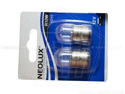 Лампа 12 v 10 w neolux ba15s (блистер, 2шт.) original (nl-245-2бл)