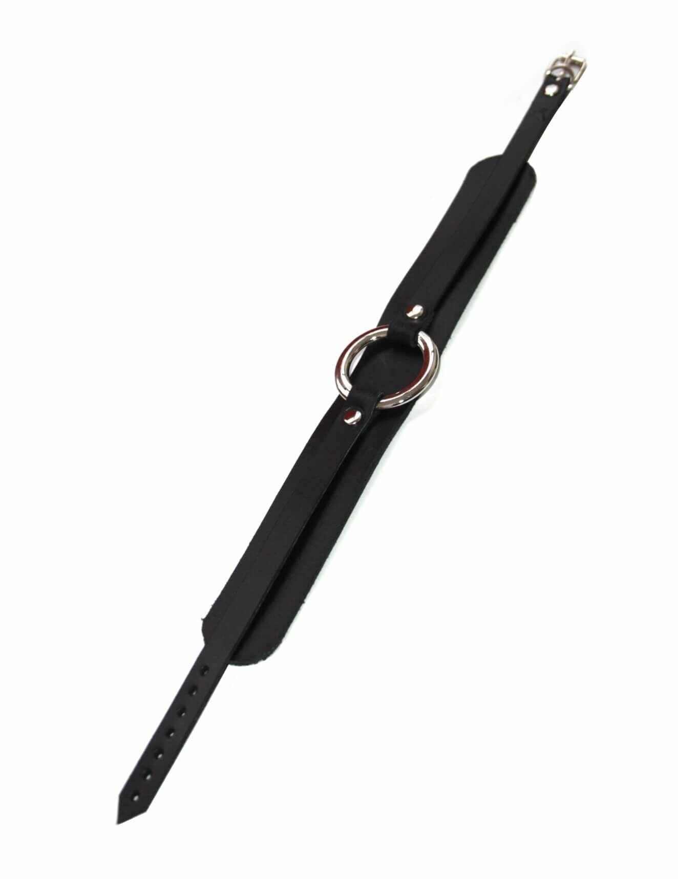 Чокер кожаный PinkRabbit с кольцом, чёрный PinkRabbit Чокер кожаный PinkRabbit с кольцом, чёрный