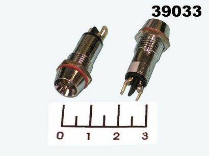 Лампа светодиодная 12V красная L-616-R (10мм)