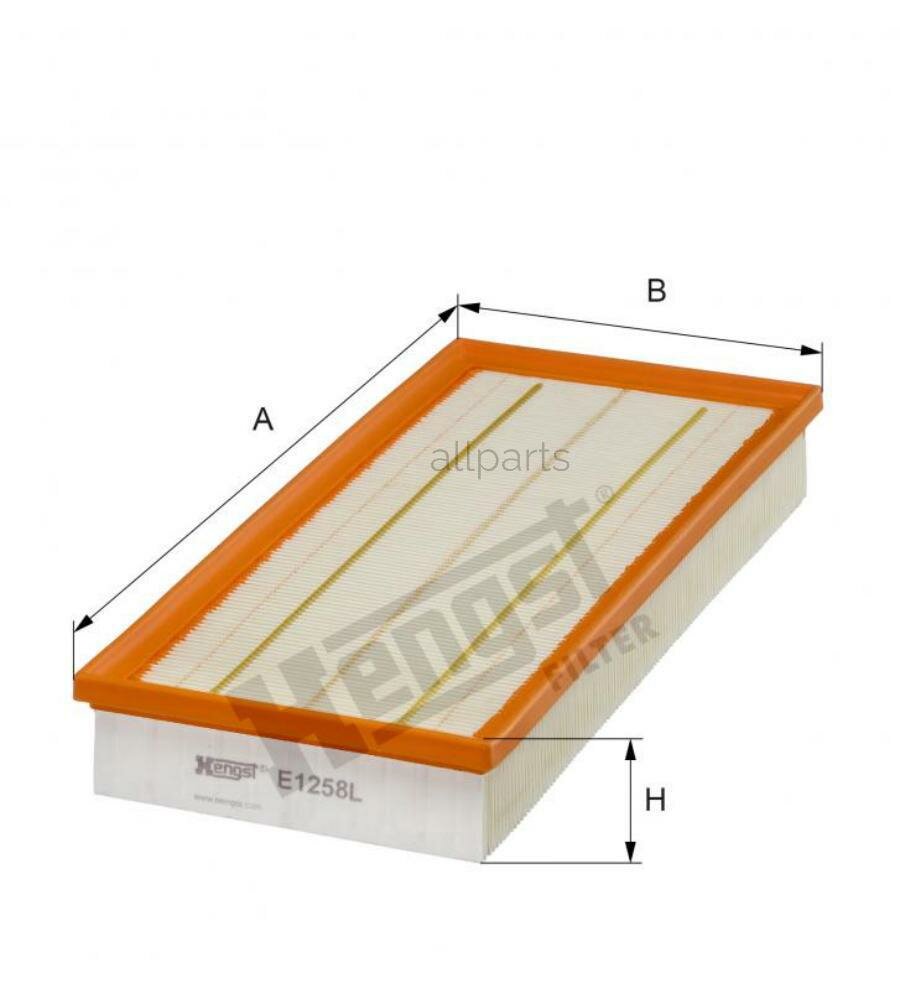 HENGST FILTER E1258L Hengst Фильтр воздушный (C 35 126) E1258L