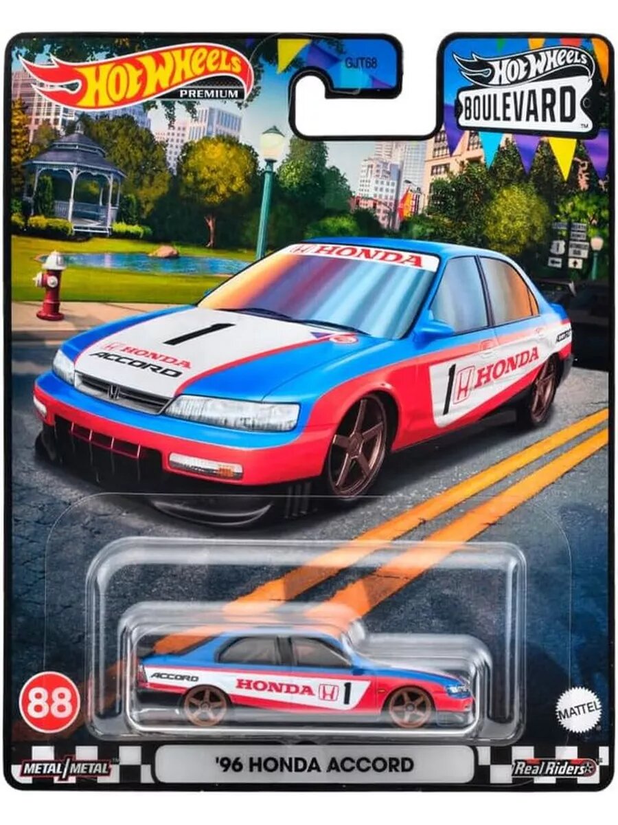 Коллекционная Premium машинка Hot Wheels '96 Honda Accord Red (коллекция Boulevard 2023, №88)