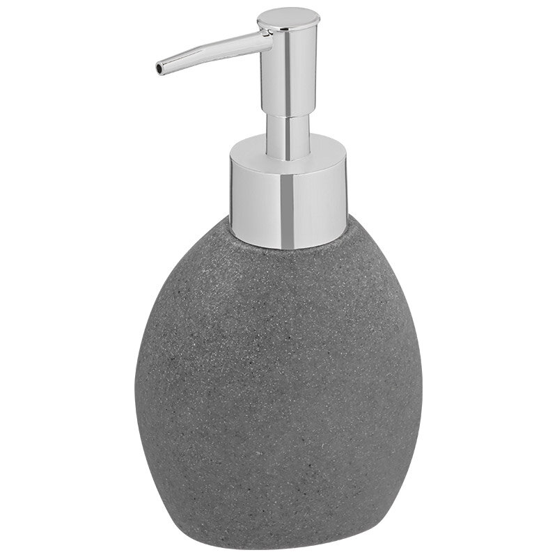 Дозатор для жидкого мыла гранит, серый, искусственный камень, 15х6.8х8.5см