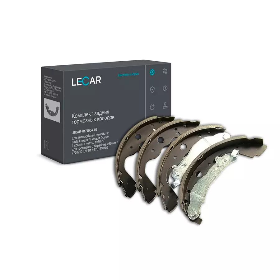 Тормозные колодки задние Лада Ларгус, Рено Дастер 4х2, Ниссан Альмера G15, LECAR017100402 / 7701210109 / 4406000Q0E